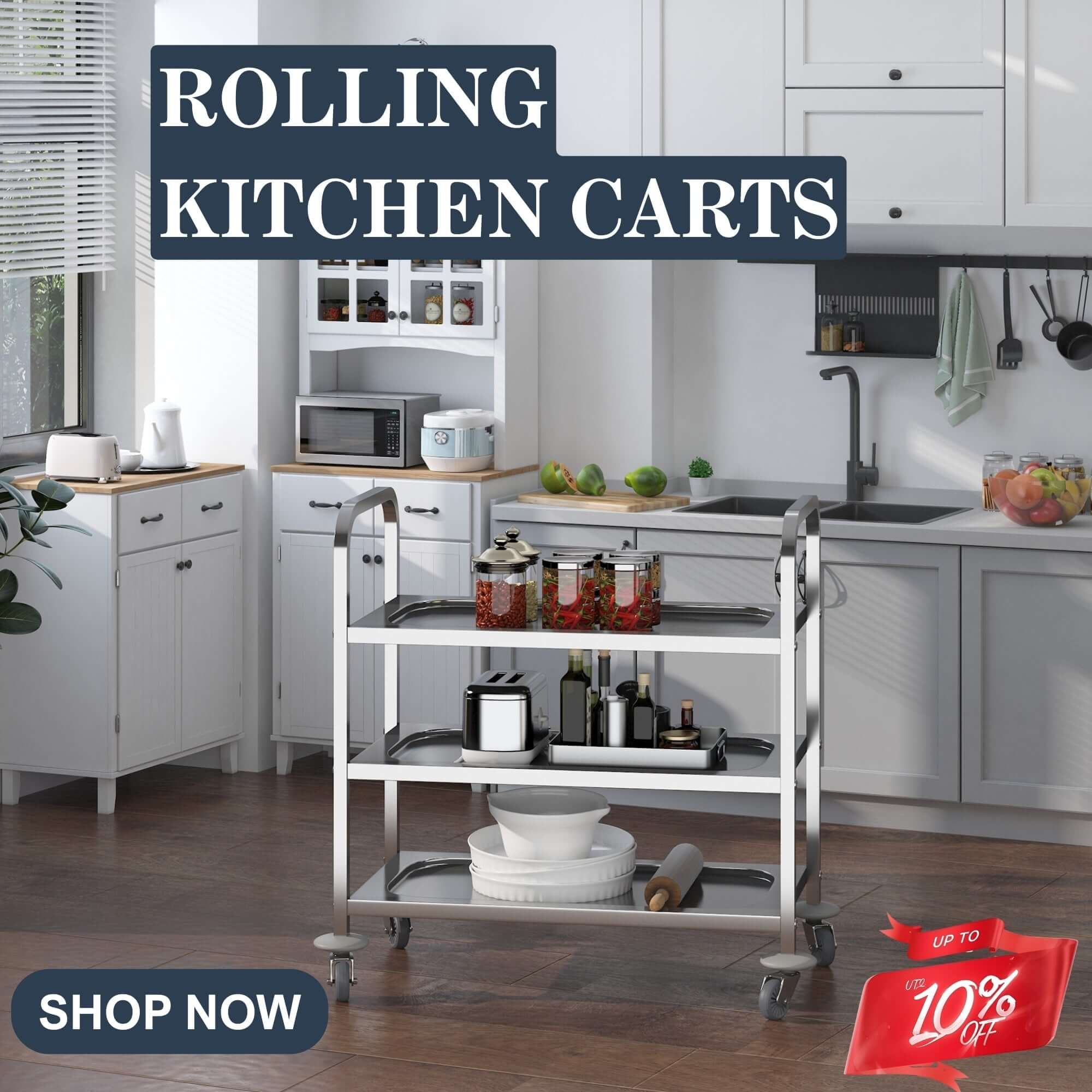 Rolling Kitchen Carts – Kitchen Island Furnishings